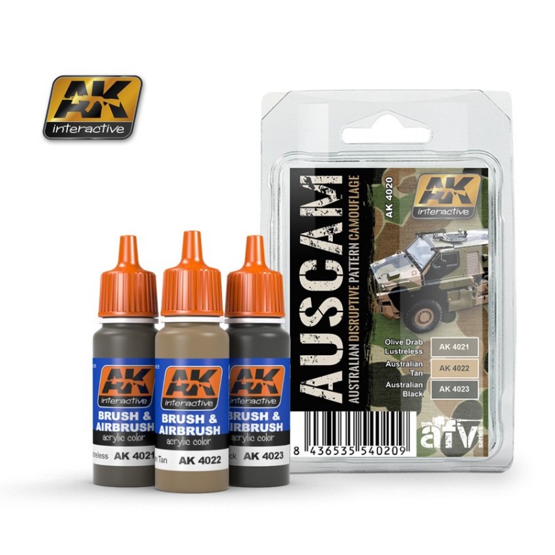 AK4020 AFV AUSCAM (Acrylic Paint Set) - Micro-minature.ch Sàrl