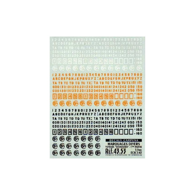 NUMBERS & LETTERS STEAM LOCOMOTIVE "STANDARD" - 3,5mm - Micro-minature ...