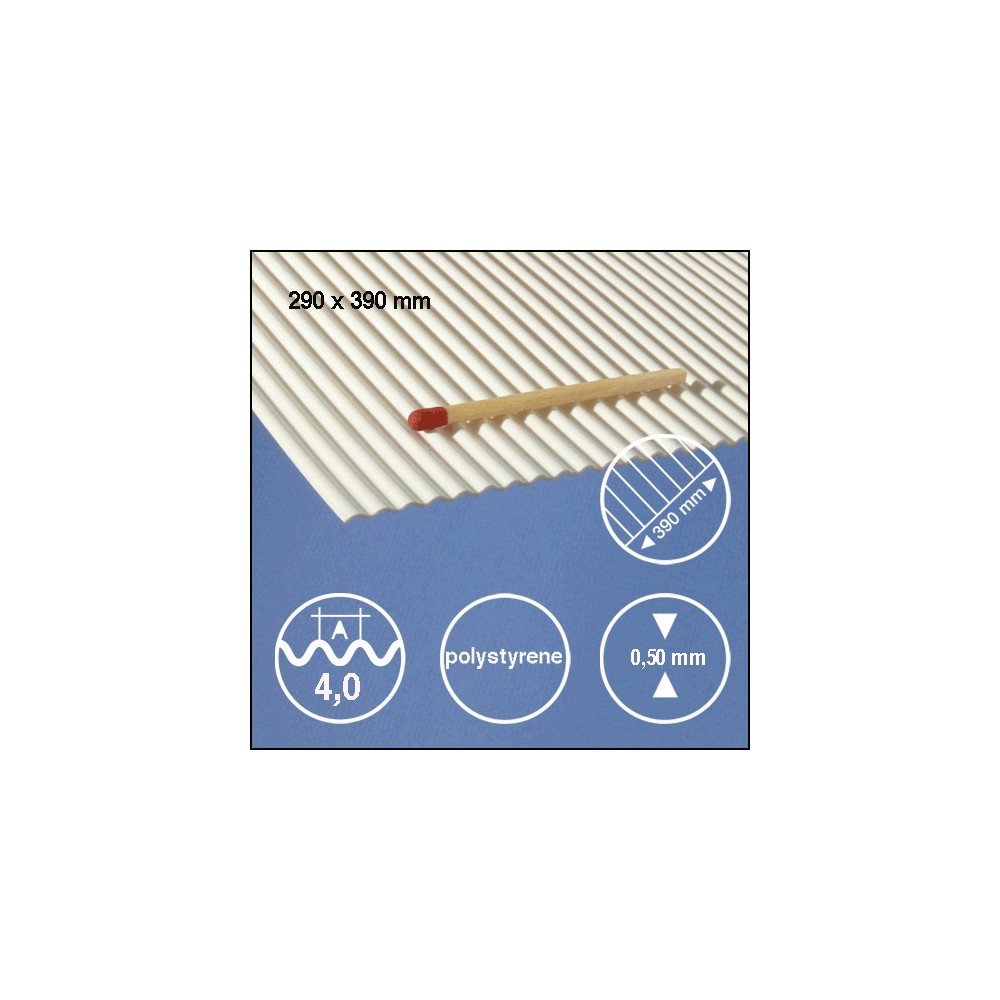 Tôle ondulée polystyrène 4,0mm